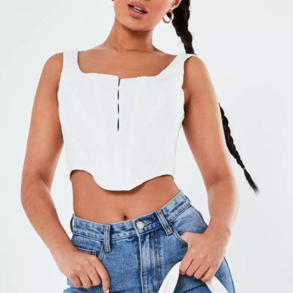Missguided | Tops | Nwt Missguided Black Crepe Corset Top Us Uk 4 ...